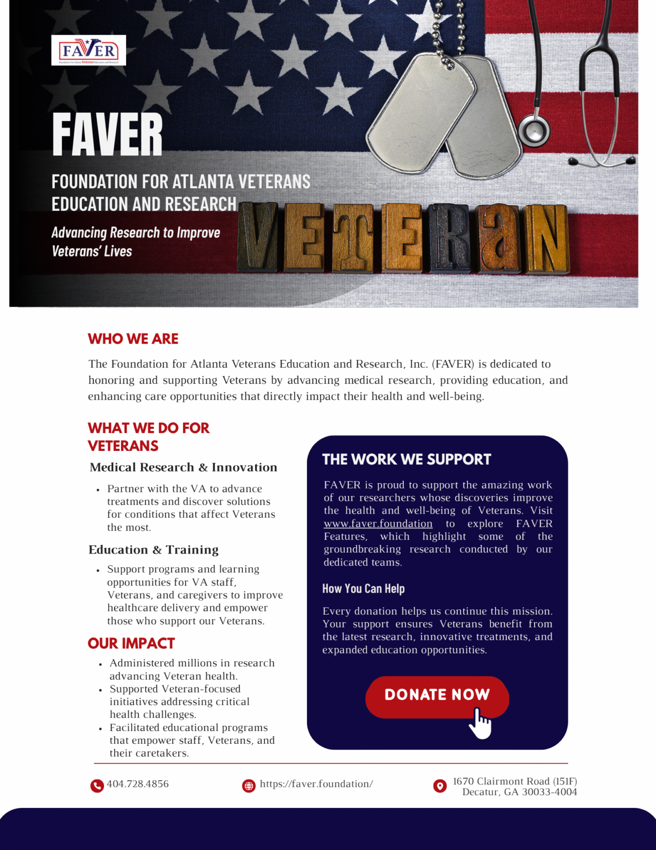 FAVER | A Foundation Established to Advance VA Research and Education